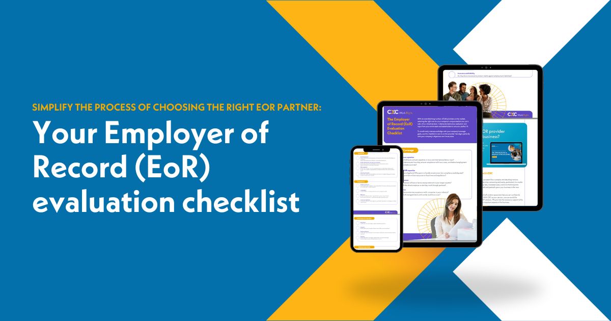Employer of Record (EoR) Evaluation Checklist - CXC