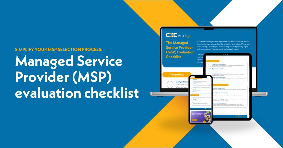 Managed Service Provider (MSP) evaluation checklist - CXC