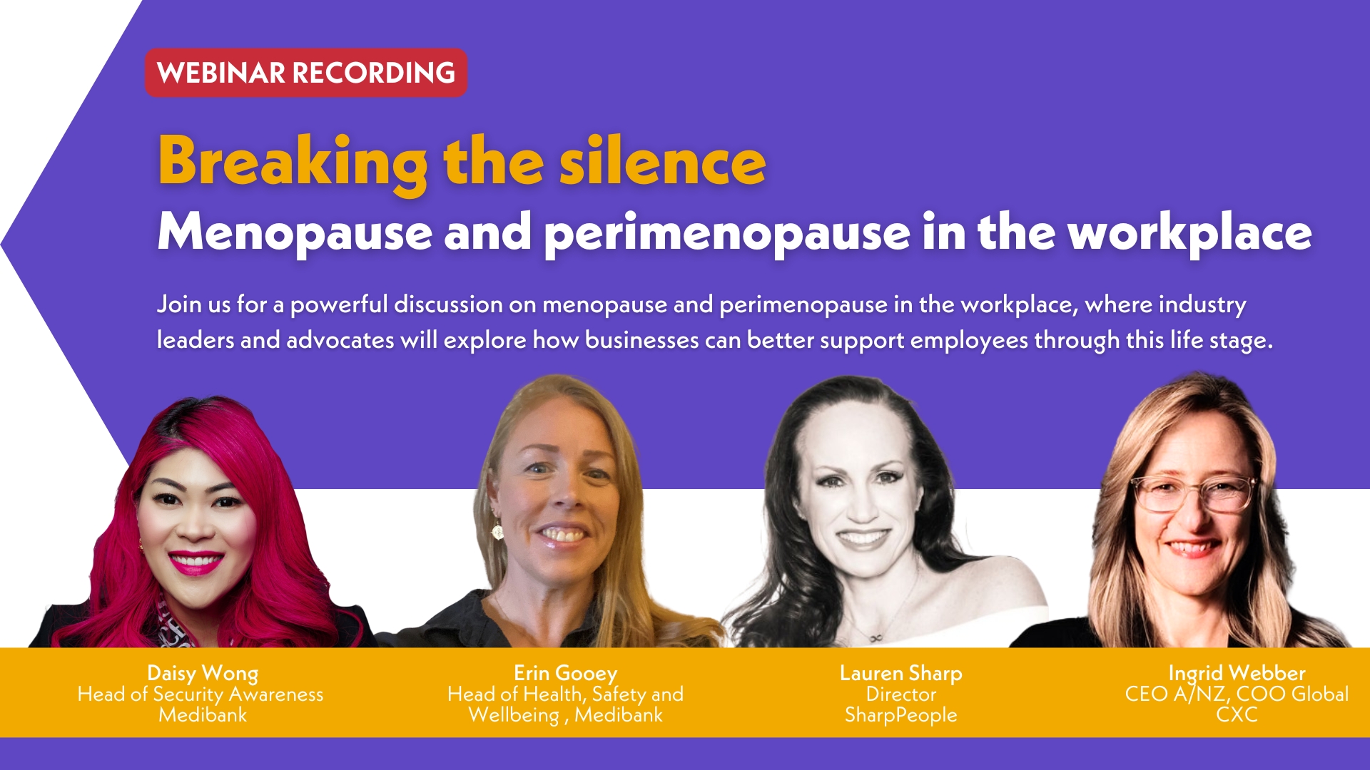 Menopause and Perimenopause in the Workplace Webinar | CXC