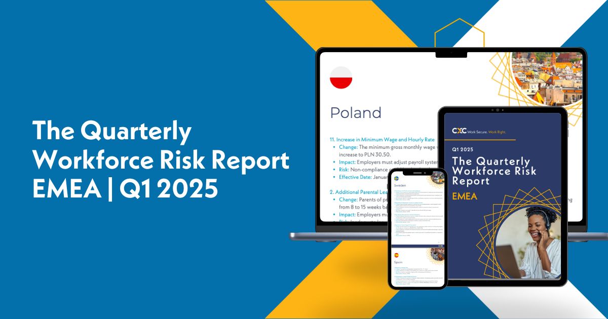 CXC EMEA Workforce Risk Report – Q1 2025 - CXC